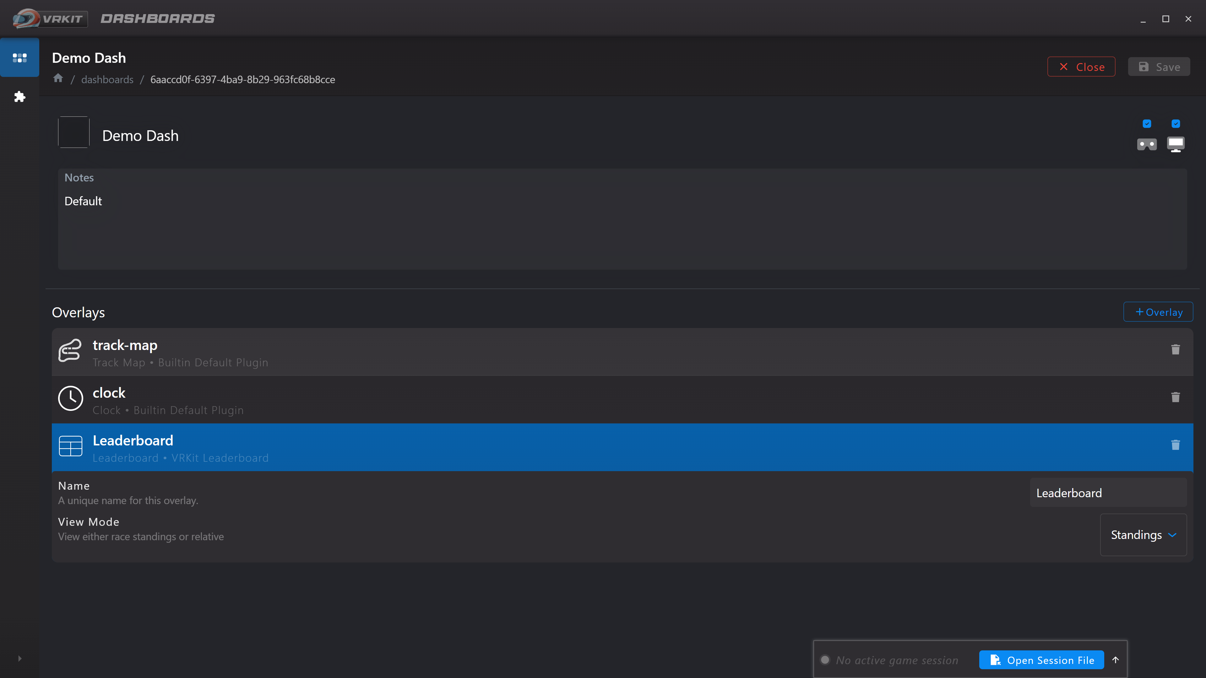 Dashboards | VRKit Platform